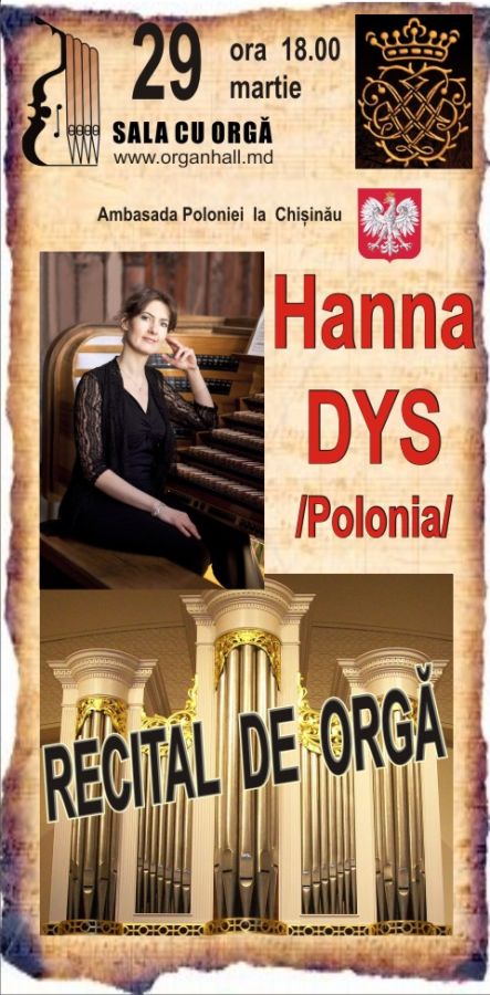 Organ Recital - Hanna Dys - Concerts - Fest.md
